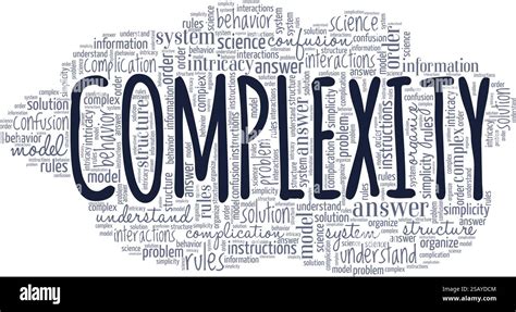 Complexity Word Cloud Conceptual Design Isolated On White Background Stock Vector Image And Art