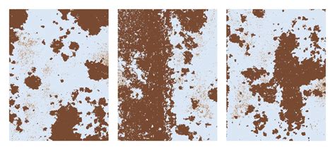 Rough rusty texture set. Distressed overlay grunge texture.Corrosion rusty texture vector ...
