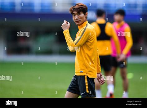Zheng Zhi Of Chinas Guangzhou Evergrande Taobao Takes Part In A Training Session Before The