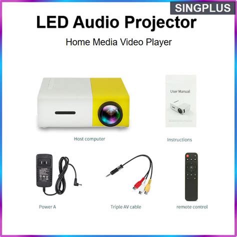 LED Mini Projector X Pixels Supports P YG HDMI USB Audio Portable Projector
