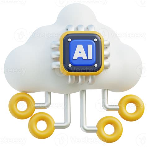 Ai Data Cloud Icon 3d Design 45954838 Png