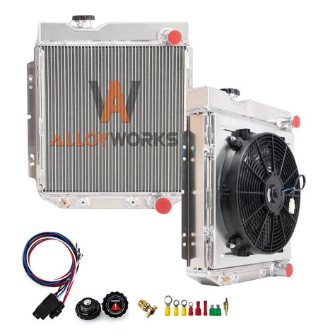 4 Row Radiator Shroud Fan For 65 66 Ford Mustang60 65 Falcon Ranchero