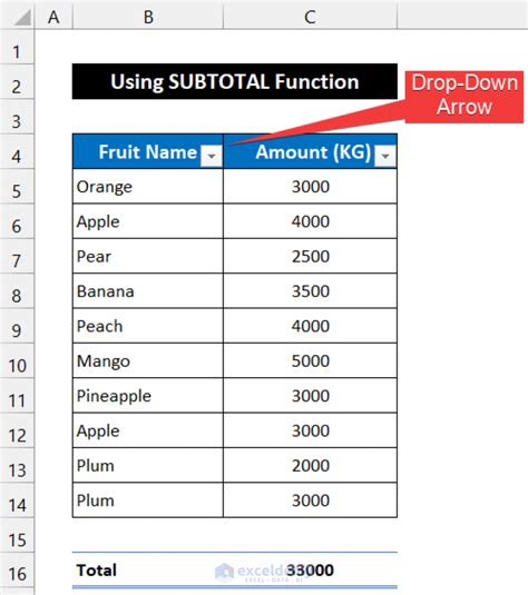 How To Sum Filtered Cells In Excel 5 Suitable Ways Exceldemy