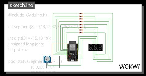 esp32 7 segment wokwi esp32 stm32 arduino simulator