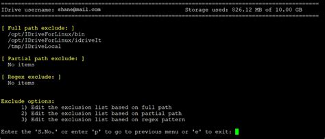 Idrive Linux Package Settings And Logs