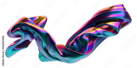 Iridescent Shape 3d Render Stock Illustration Adobe Stock