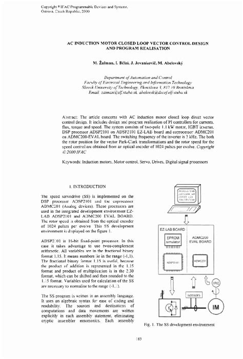 pdf ac induction motor closed loop vector control design and program