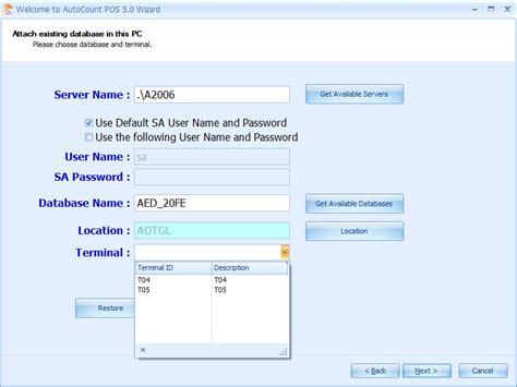 pos3 5 fnb how to restore frontend database on existing pc with pos