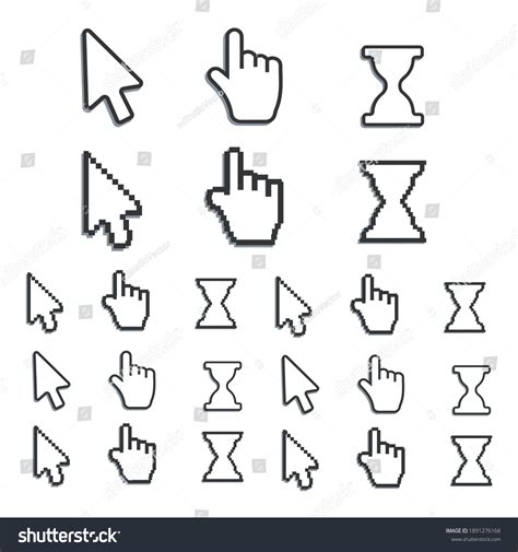 Hand Click Cursor Pointer Icon Mouse Stock Vector Royalty Free
