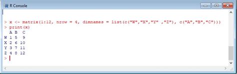 Matrices In R