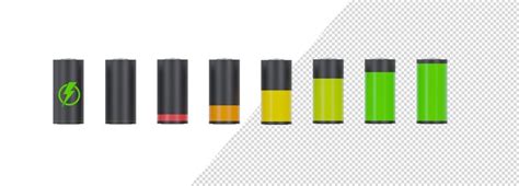 premium psd battery indicator 3d render