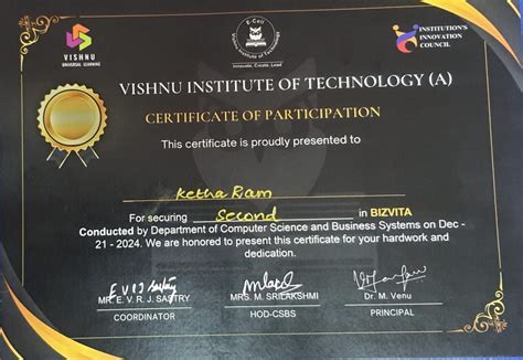 Ketha Satya Sai Venkata Ram On Linkedin 📢📢📢 I Am Thrilled To Have