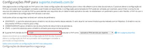 Como alterar a versão no PHP Plesk Ajuda Inetweb Base de Conhecimento