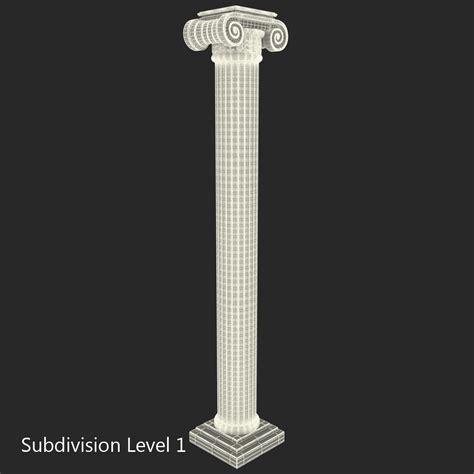 Ionic Column 3d Model 49 Obj C4d 3ds Max Ma Free3d