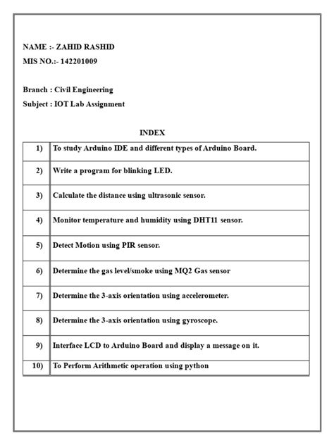 Iot Exp Zahid142201009 Pdf Arduino Accelerometer