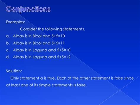 Report In Math Conjunctions And Disjunctions