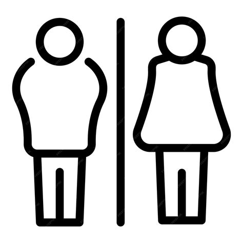 Premium Vector Female Gender Toilet Icon Outline Vector Wc Restroom Public Room