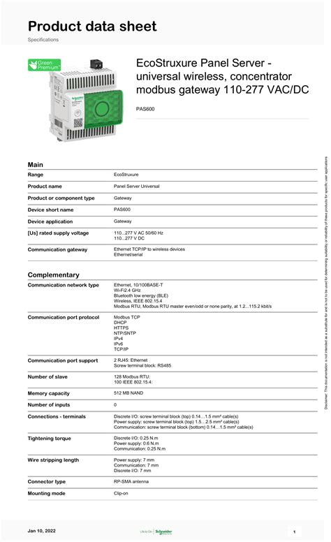 Ecostruxure Panel Server Pas600 55 Off