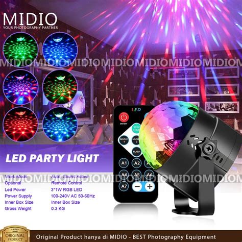 Jual Lampu Proyektor Disco LED RGB 240V 6W With Remote Control LED Party Light Remote LED EU