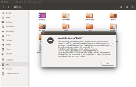 Error Mount Partisi Ntfs Windows Di Ubuntu 16044 ~ Dual Boot