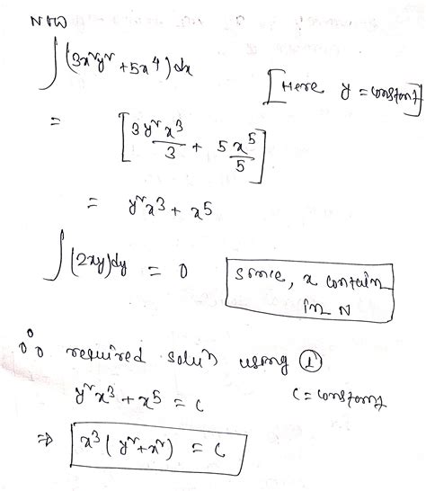 Solved Find The General Solution For The Following Differential