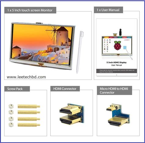 Touch Screen HDMI Interface TFT LCD Leetechbd