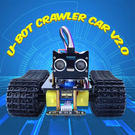 Совместим с Arduino Smart Tank Trolley Robot Tracing Bluetooth U Bot Crawler Trolley V2 0 Kit