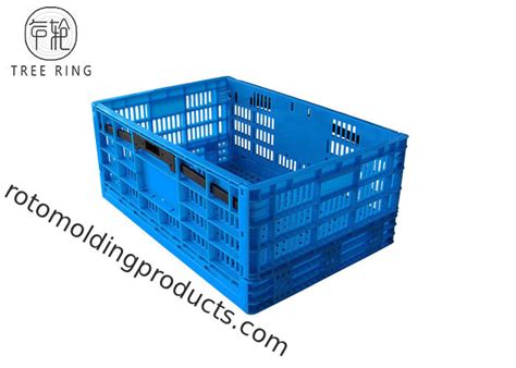 Foldable Collapsible Plastic Crate For Food Industry Fruit And