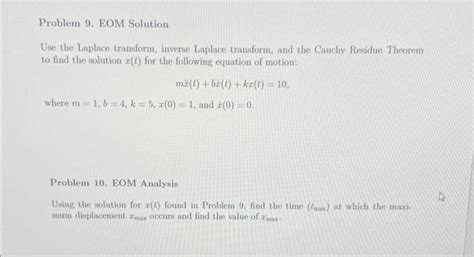 solved use the laplace transform inverse laplace transform