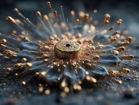 Bullet Impact Series Spike Pattern Ejection Detail Stock Illustration Illustration Of