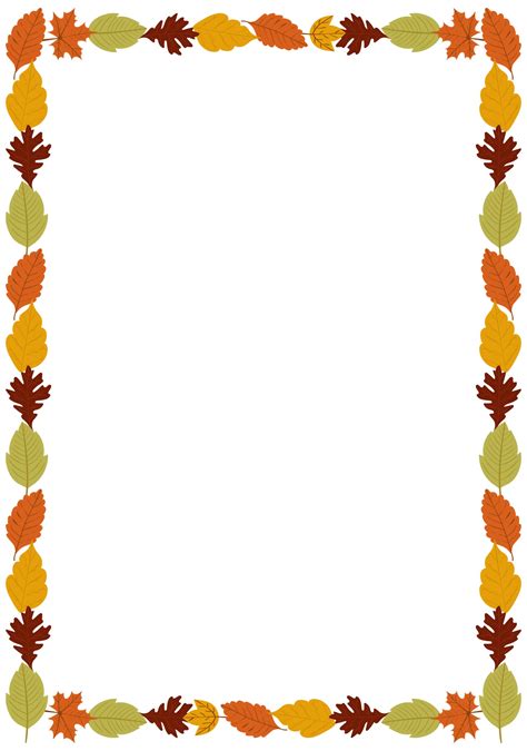 Fall Page Borders 10 Free Pdf Printables Printablee