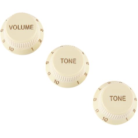 Fender Stratocaster Soft Knobs Aged White