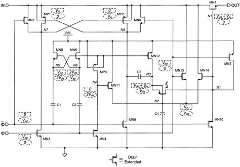 Proposed Bootstrapped Switch With Ideal Node Voltages Dashed Download Scientific Diagram