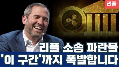리플 소송까지 일사천리 진짜 대폭발 직전입니다 Youtube