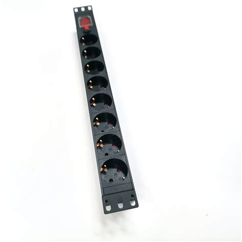 8 Ways German Germany Pdu Socket With Overload Protection Switch Extension Power Strip For Pdu