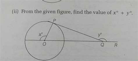 Ii From The Given Figure Find The Value Of X∘ Y∘ Filo