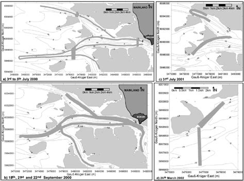 5 coverage of side scan sonar and reflection seismic profiling