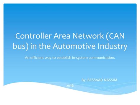 Controller Area Network Can Bus Ppt