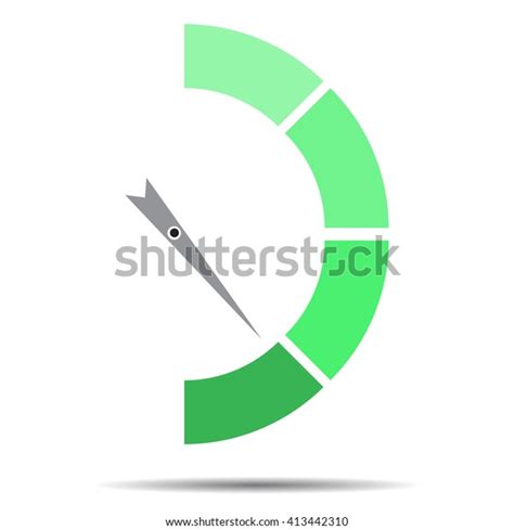 indicator green pointer needle index pointer stock vector royalty free