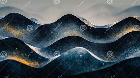 Abstract Waves With Textured Surfaces And Subtle Color Gradients Stock Illustration