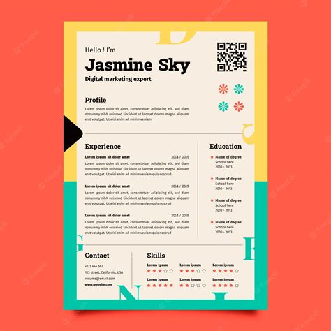 Premium Vector Flat Design Cv Template