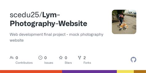 GitHub Scedu Lym Photography Website Web Development Final Project Mock Photography Website