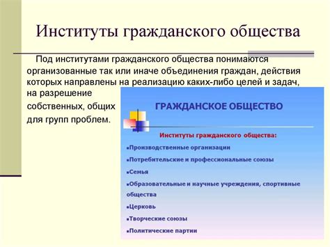 Институты гражданского общества в современной России презентация онлайн