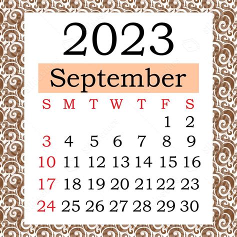 September Word Calendar