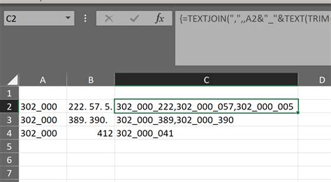 Excel Merge Two Columns Between Static Column And List Of Numbers Stack Overflow