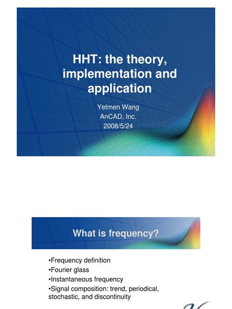 Pdf Hht Theory Implementation And Application Dokumentips