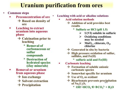Ppt Lecture 6 Uranium Chemistry Powerpoint Presentation Free Download Id 2954973