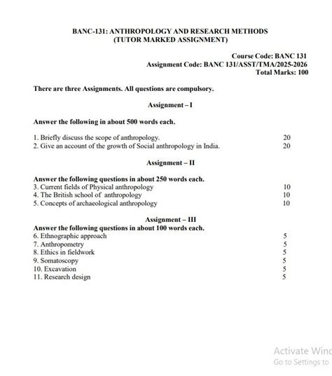 Ignou Banc 131 Solved Assignment 2025 26 Pdf English