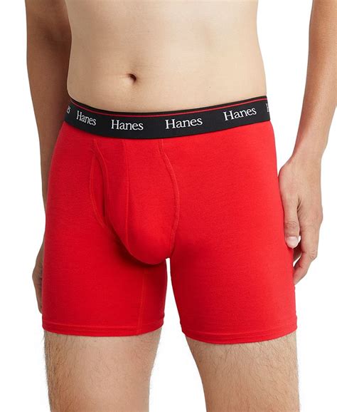 Hanes Mens Originals Ultimate 3 Pk Modern Fit Stretch Moisture Wicking Boxer Briefs Macys