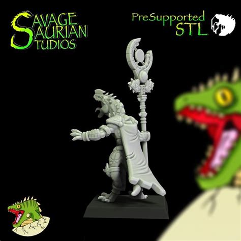 3d Printable Lizardmen Stegemoth Quadrepedal With Devolution Beam By